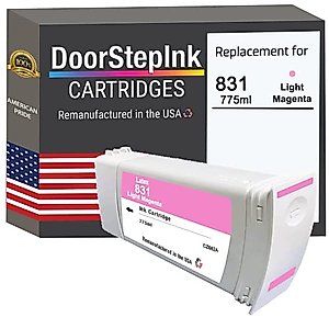 DoorStepInk Remanufactured in The USA Ink Cartridge Replacements for HP 831 CZ687A Light Magenta for Printers Latex 310 54in. 330 64in. 360 64in. 370 64in. 570 64in.