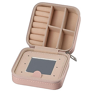 hobbyme Gifts for Women Teen Girls -Small Initial Jewelry Case Jewelry Organizer,Jewelry Box Birthday Gifts for Girl Women Mom