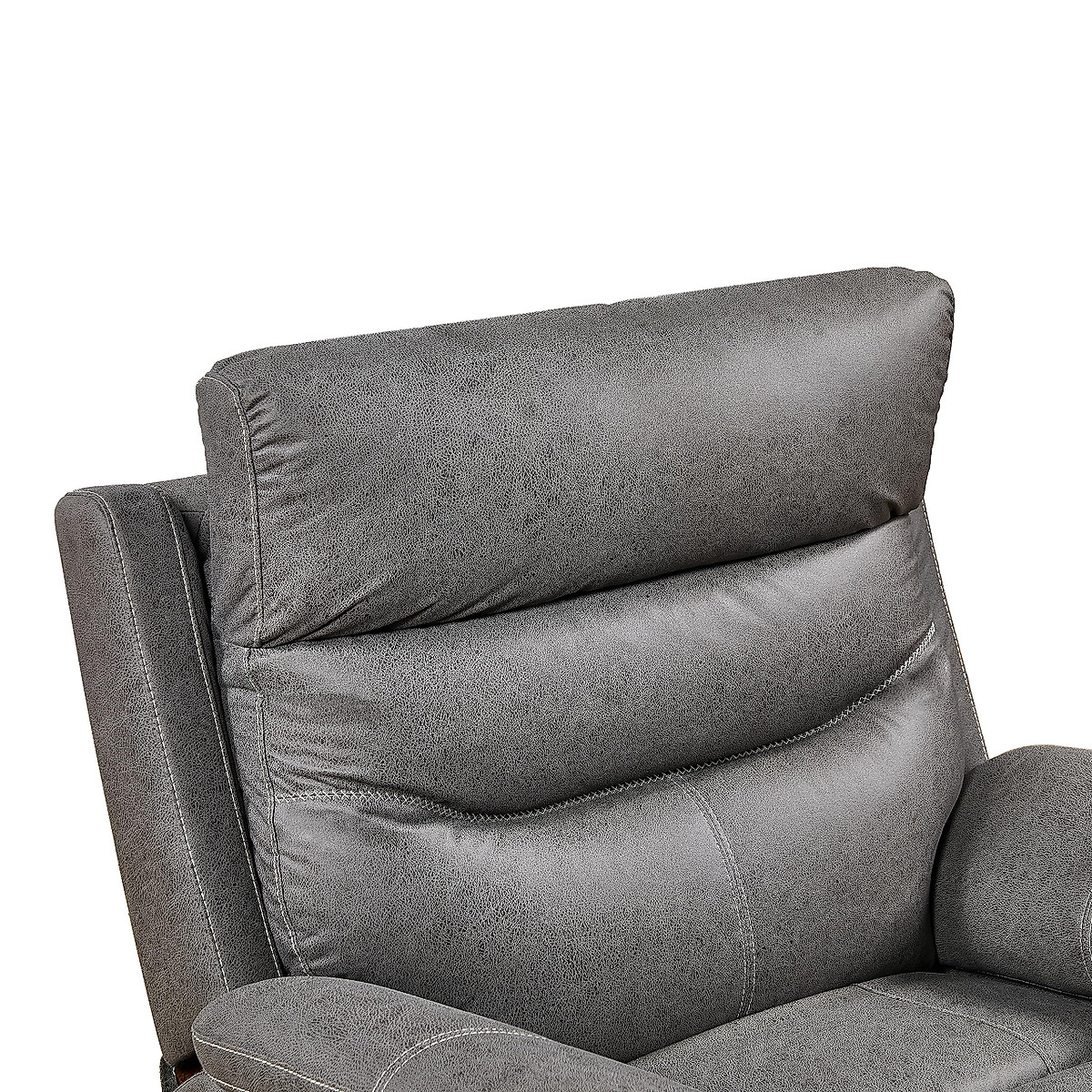 Lyromix Power Swivel Nursery Glider Recliner Chair, Gray