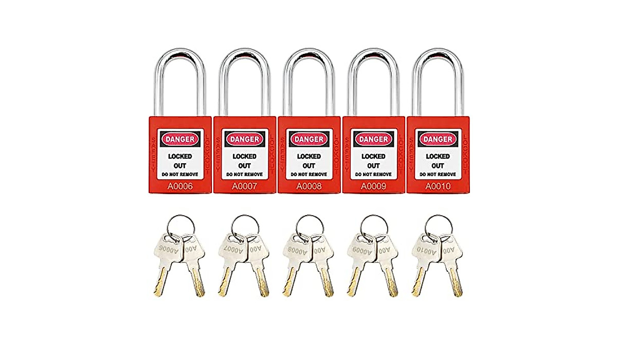 SAFBY 10 Keyed Different Lockout Tagout Locks for Safety and Security