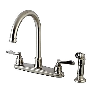Kingston Brass FB7798NFLSP NuWave French 8" Centerset Kitchen Faucet, Brushed Nickel