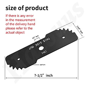 Haiouus 7-1/2" EB-007 Edge Hog Heavy-Duty Edger Replacement Blades, Compatible with Black & Decker, Fits Model LE750, LE710, LE760, for Black-Decker Edger Blade (2)
