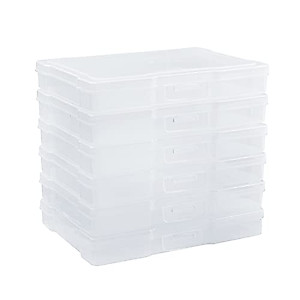 Naivees 24 Pack Photo Case 5" x 7" Photo Storage Boxes Inner Photo Organizer Boxes Clear Plastic Picture Boxes Transparent Craft Keeper Photo Containers for Photos, Pictures,Art (24 PACK)