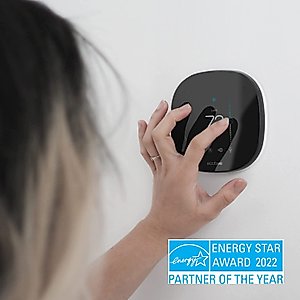 ecobee Smart Thermostat with Smart Sensor Included + 1 Smart Sensor for Doors and Windows, Black, White (EB-STATE5-01)