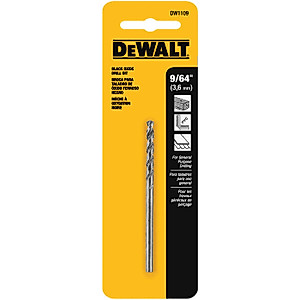 DEWALT ACCESSORIES DW1109 9/64" Black Oxide Bit