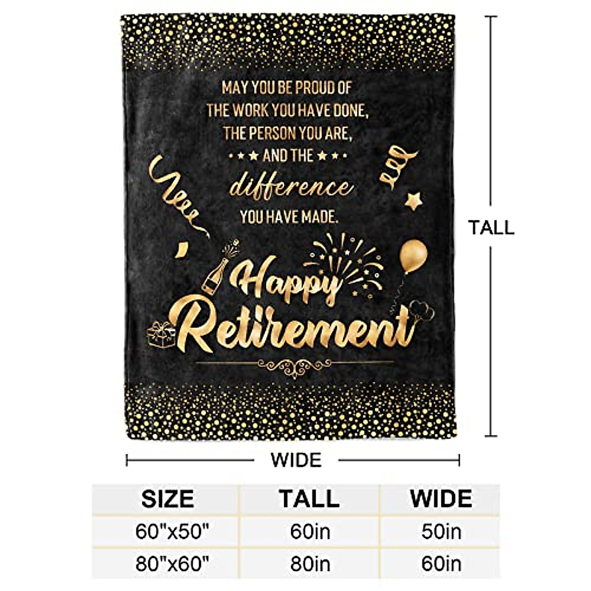 Retirement Gifts For Men-Retirement Gifts-Best Retirement Gifts For Men-Best Retirement Gifts-Happy Retirement Gifts For Men 2023 -Throw Blanket For Retiree Coworker Doctor Teacher Friends 60"x 50"