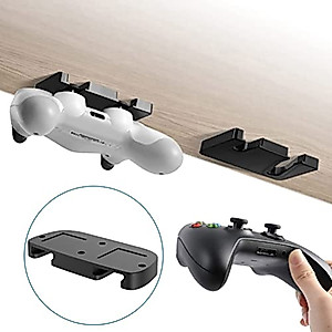 kekafu Game Controller Desk Mount Game Controller Holder Storage Rack Game Under Desk Storage Rack No Drilling Stick Under Desk Stand Hanger for Gaming Controllers