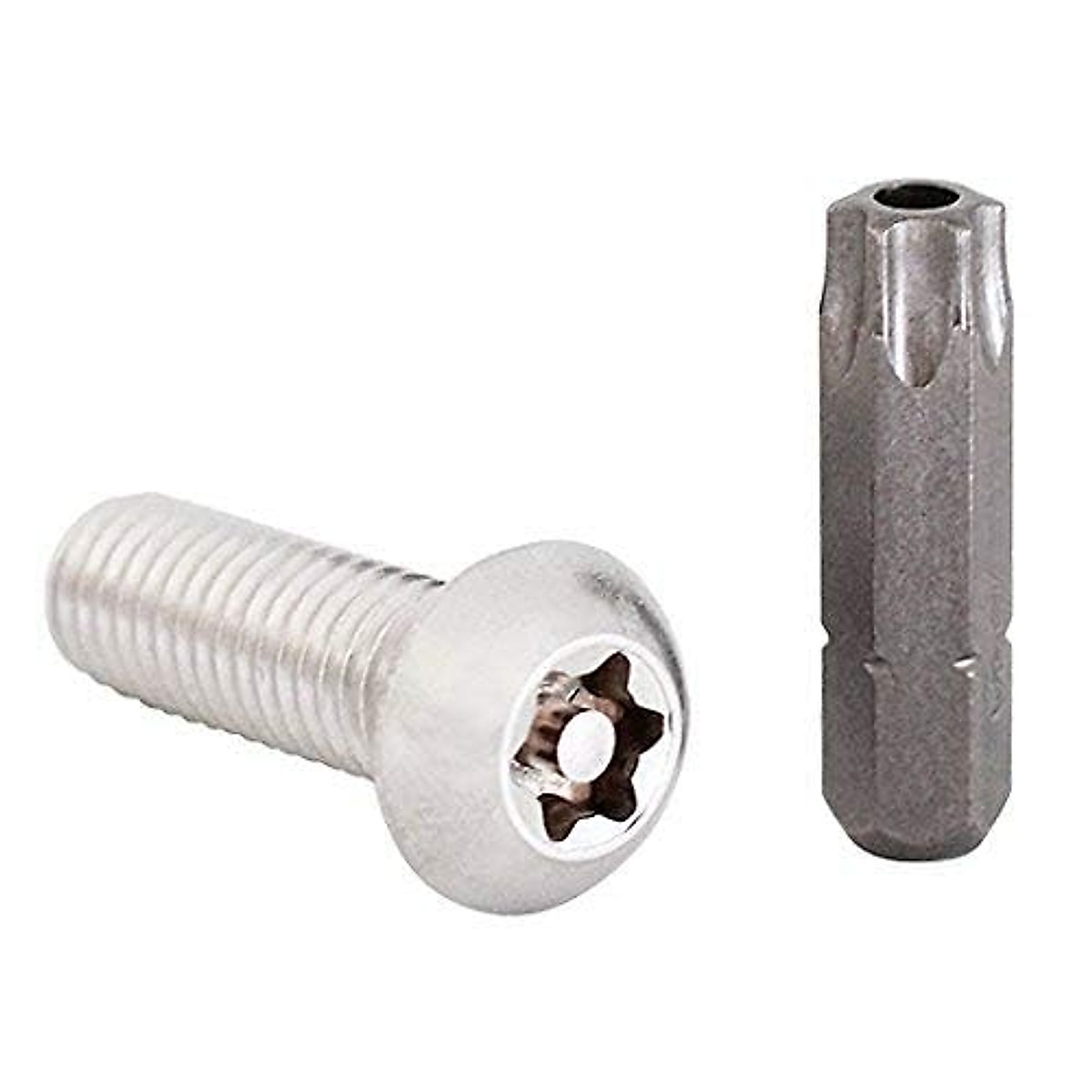 (100pcs) BelMetric Button Head Tamper Proof Screws M8X25 Stainlesss Steel Button Head Security Screw Torx 40 with Pin, SBT8X25SS