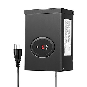 DEWENWILS Low Voltage Landscape Transformer 300W, Outdoor Weatherproof Transformer with Timer and Photocell Sensor, 120V AC to 12V AC for LED Lighting, Spotlight, Pathway Light, ETL Listed