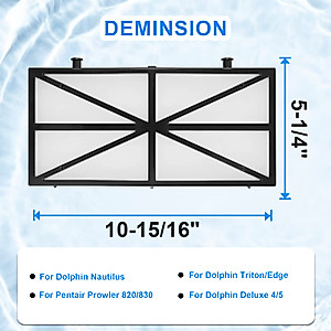 Pool Cleaner Spring Filters Cartridge 9991408-R4 Spring Cartridge Filter Panels Compatible for Dolphin Nautilus, Premier, Triton, Wave 75, Deluxe 4, Deluxe 5