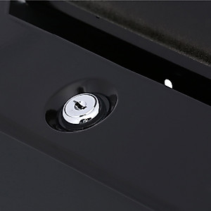 ARCHITECTURAL MAILBOXES Townhouse Vertical Small Capacity, Galvanized Steel Wall Mount Mailbox, 4.1 x 8.6 x 10.1 inches, Black