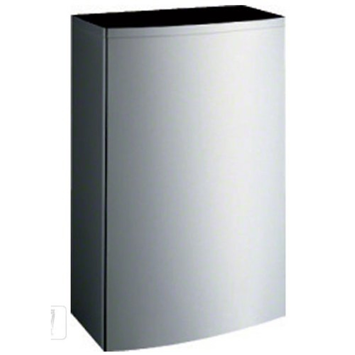 BOBRICK 277 ConturaSeries Stainless Steel Surface-Mounted Waste Receptacle with LinerMate, Satin Finish, 12.75 Gallon Capacity, 8-1/2" Length, 23" Height, 15-1/8" Width