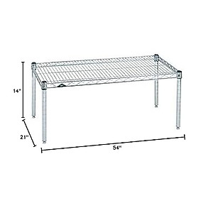 Omega Products Corporation 21" Deep x 54" Wide x 14" High Chrome Stationary Dunnage Rack