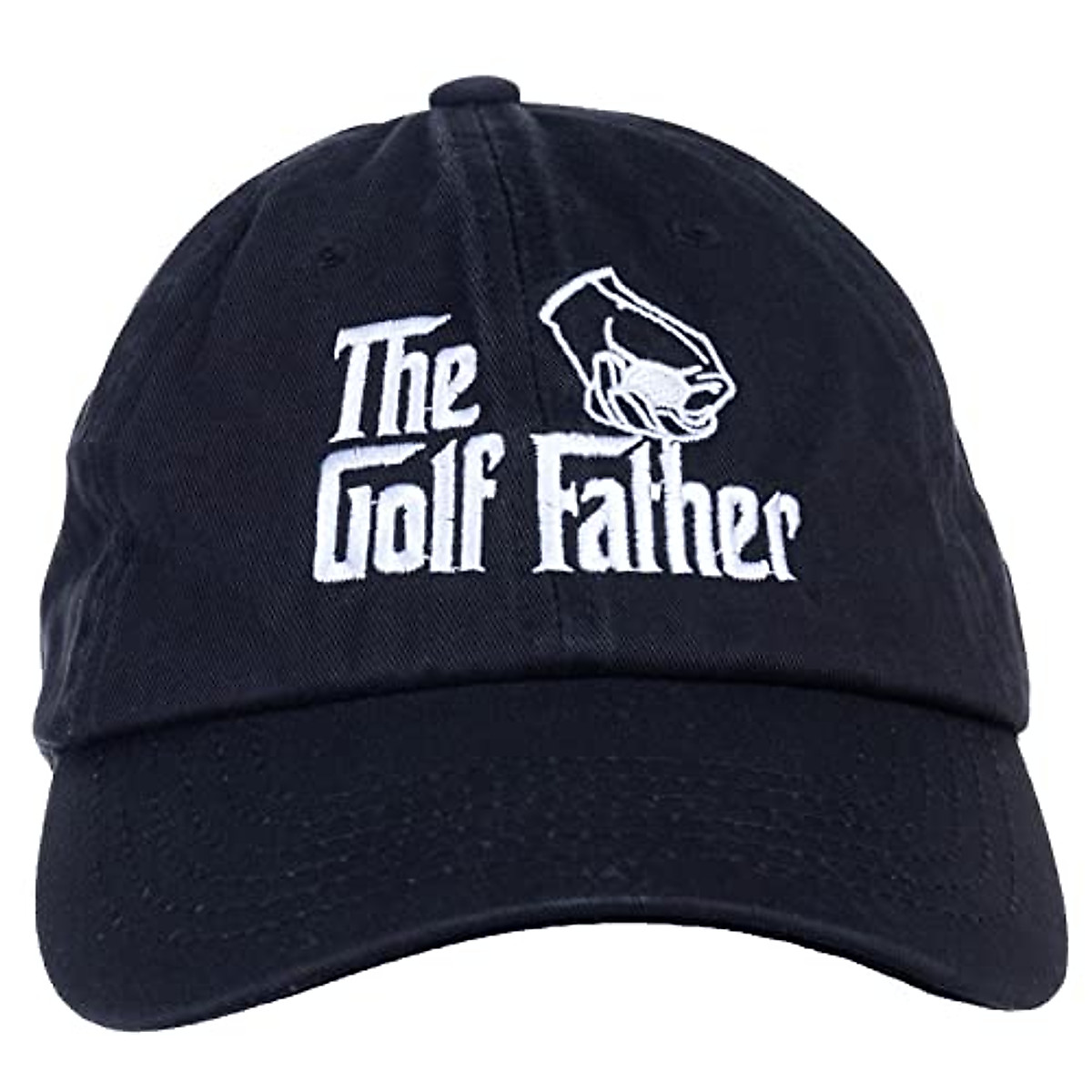 Ann Arbor T-shirt Co. The Golf Father | Funny Saying Golfing Cap, Golfer Low Profile Dad Baseball Hat Black