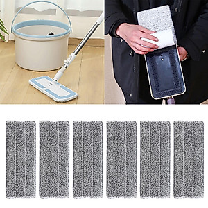 6pcs Efficient Microfiber Mop Cloth Replacement Double Slot Tool Suitable for Household Professional Use