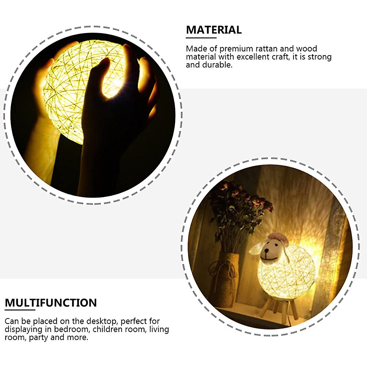 Novelty Lighting 1pc Sheep Night Light Battery Powered Night Light Sheep Shape Decorative Lamp for Indoor Decor Alpaca Night Light Home led Night Ligh Portable Bed