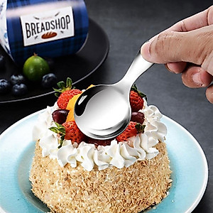 Spoons Silverware Dessert Spoons Ceramic Soup Spoons Set Of 4 For Family Soup Spoons Set Serving For Soup Fruit Salad Ice Cream Oatmeal Spoon Set (Color : A)