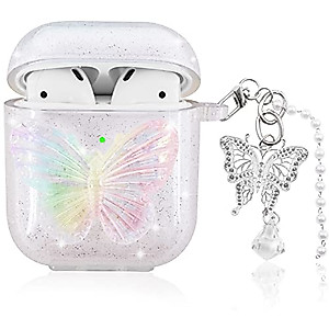 2 Pack Aiiko Airpods 2nd 1st Generation Case with Keychain