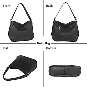 Montana West Hobo Bags for Women Tote Purses and Handbags Classic Simple Top Handle Shoulder Satchel Bags B2B-MWC-085BK
