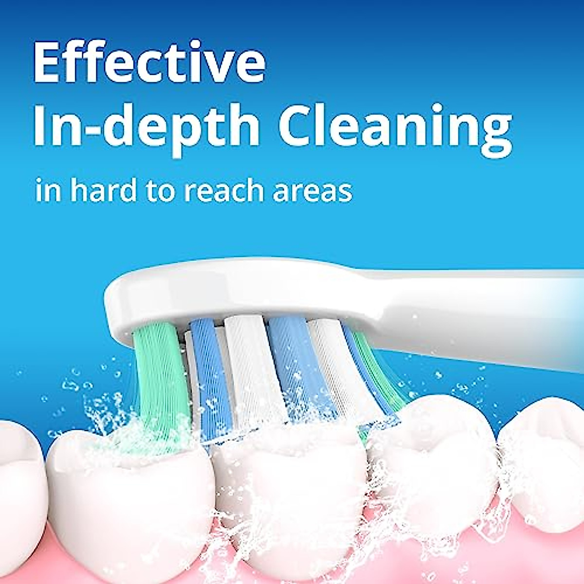 Replacement Toothbrush Heads Compatible with Sonicare Electric Toothbrush(Individually Packaged with Hygienic Cover),8 Pack Replacement Brush Heads for Phillips Sonicare Snap-on Handles (8 Count)