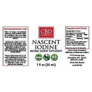 Organic Nascent Iodine Supplement Deep-Earth Sourced. Supports & Detoxifies Thyroid. Metabolism Heath, Focus & Better Sleep. 1,950 mcg per Serving