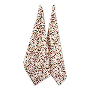 DII Fall Kitchen Décor Collection Dish Towel & Potholder Hostess Gift Set, Hello Pumpkin/Autumn Leaves, 3 Piece