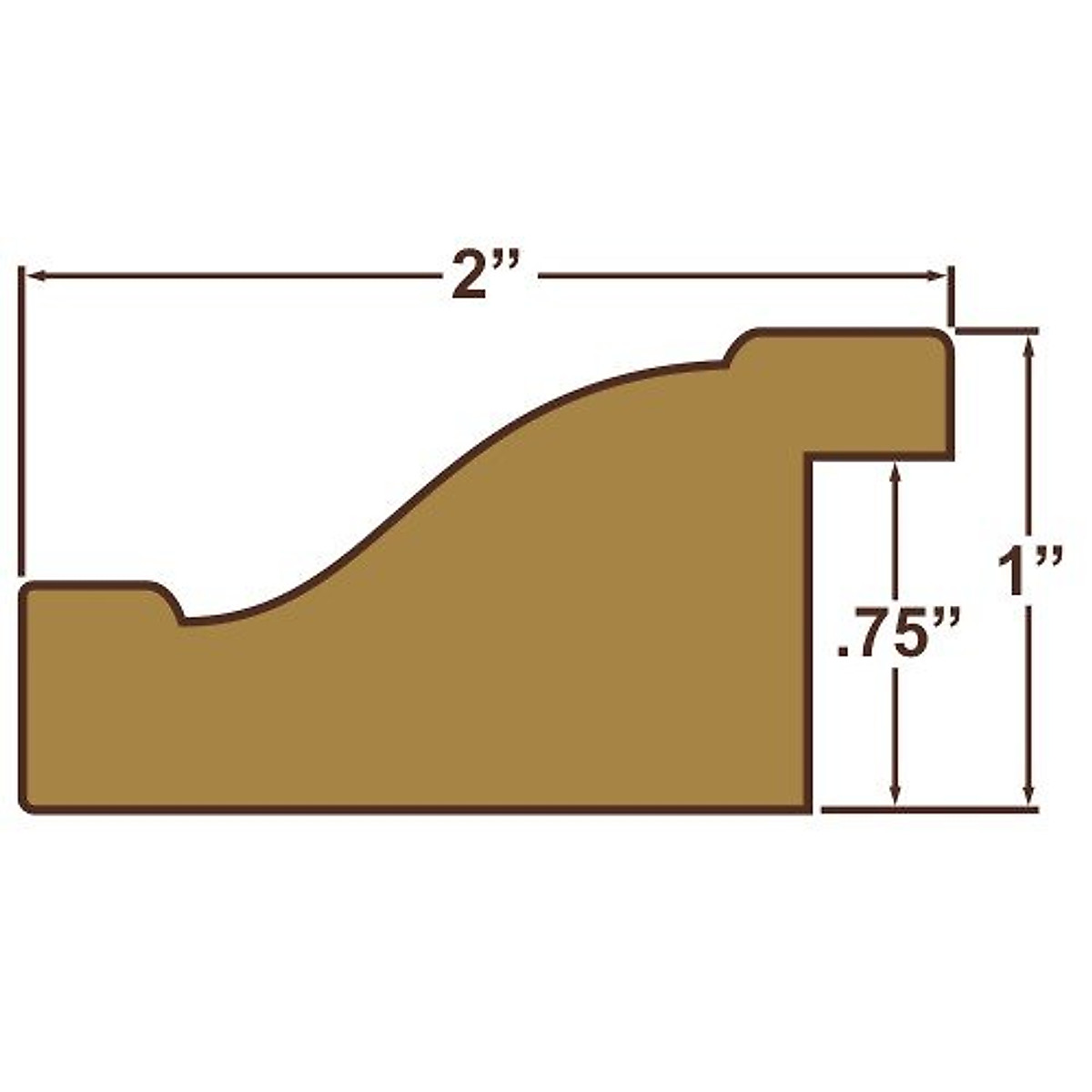 Craig Frames 21834700BK 16 by 20-Inch Picture Frame, Smooth Wrap Finish, 2-Inch Wide, Black