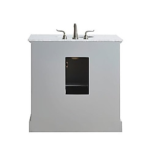 Elegant Kitchen and Bath 36 inch Single Bathroom Vanity Cabinet Set - Light Grey