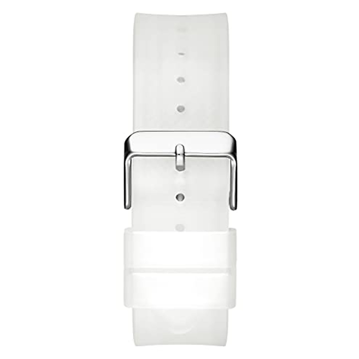 GUESS Men Stainless Steel Quartz Watch with Plastic Strap, White, 24 (Model: GW0203G1)