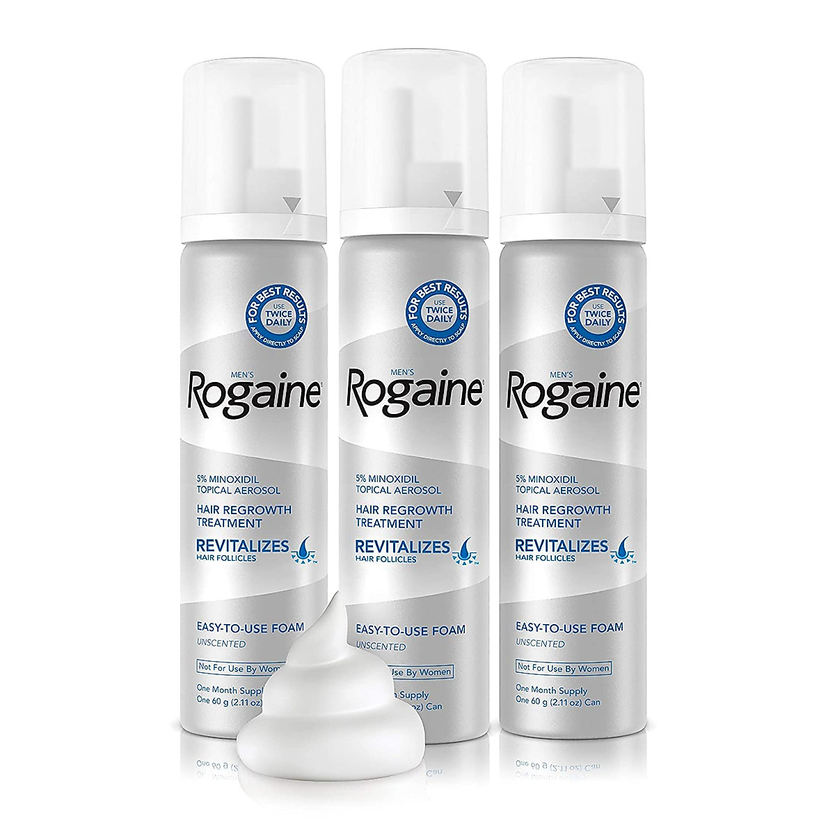 Rogaine Mens Foam Triple Pack