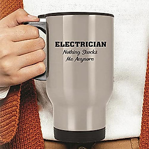 Funny Gift Idea for Electricians and Wiremans Linemans 14oz Steinless Steel Travel Mug