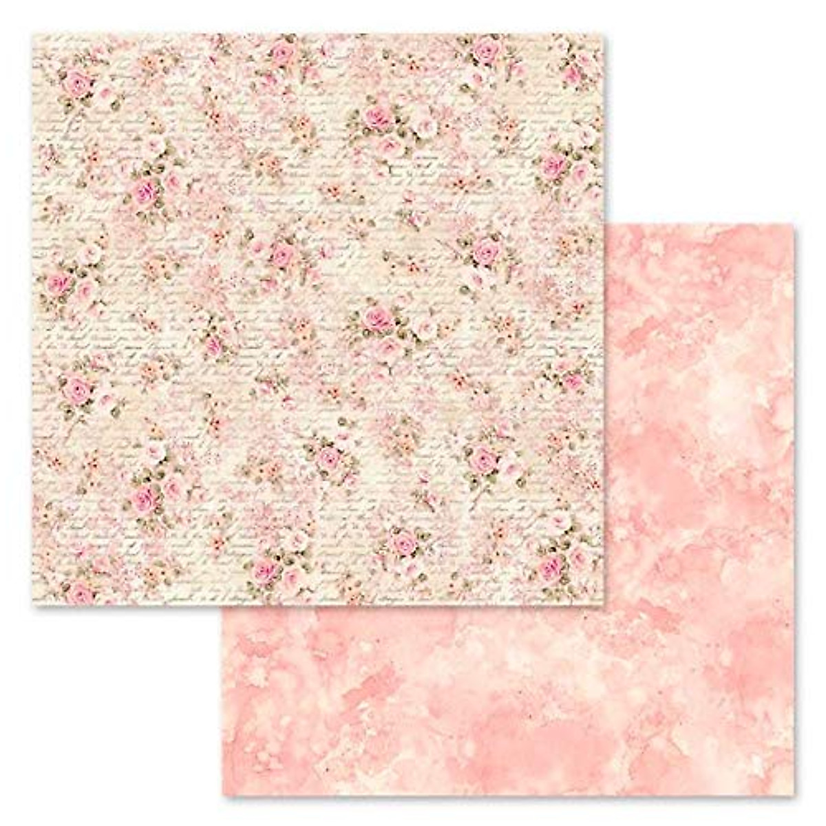 Stamperia Intl Double-Sided Paper Pad-Shabby Rose, 30.5 x 30.5 (12" x 12"), Multicoloured