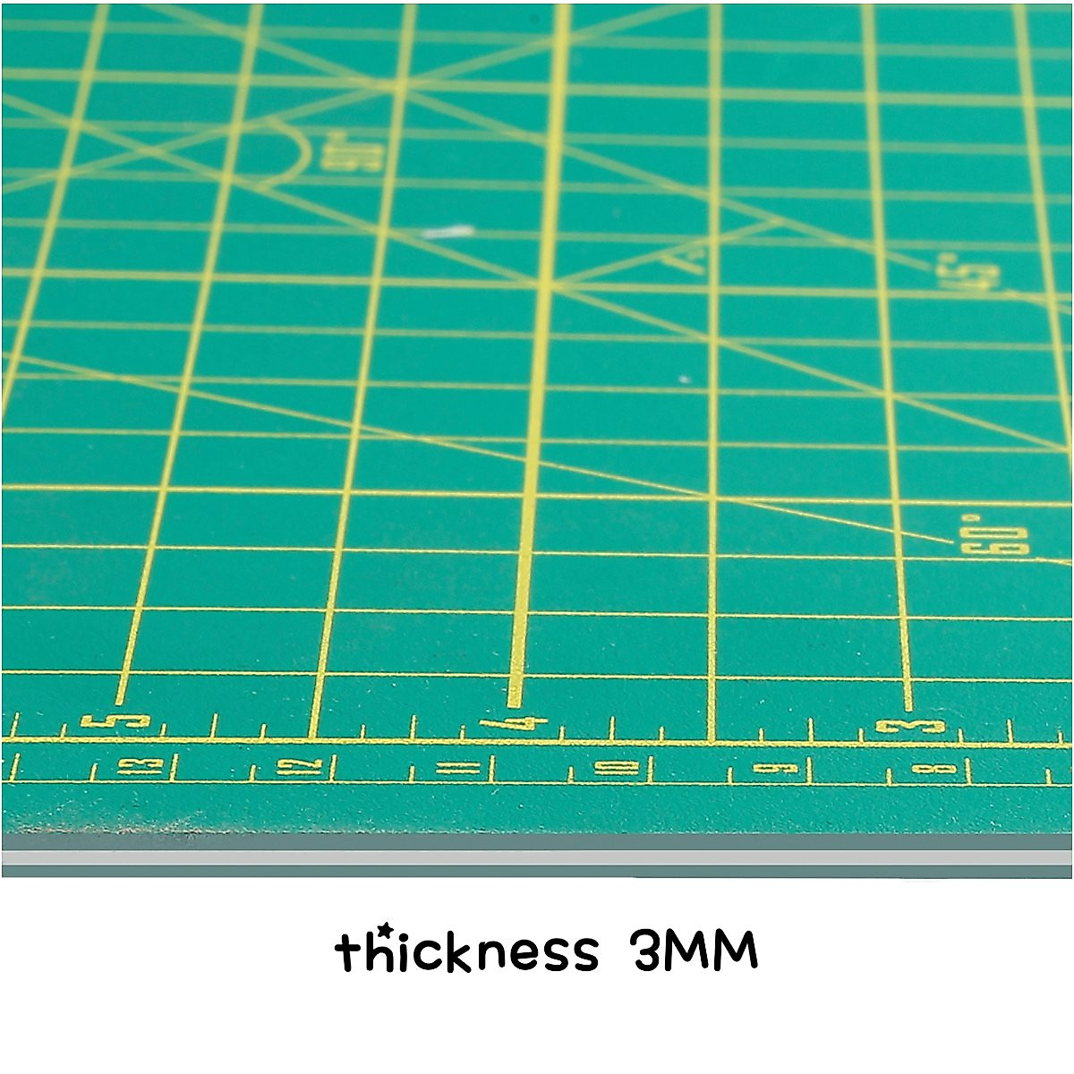 ZERRO Cutting Mat,Self Healing Rotary Mat Professional Double-Sided Thick Non-Slip Mat 12" x 9" for Quilting Sewing Crafts Projects (A4)