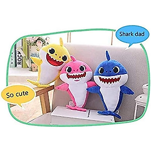 Baby Cute Plush Toy Plush Shark Toy That Sings with Music and Luminous Light is The Best Birthday Gift for Children … (Yellow)