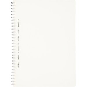 KOKUYO Spiral Lined Notebook, 10'' x 7'' Business Journal B5 Soft Ring Notebooks with A 6mm Ruled, 80 Perforated Sheets, Clear 1 Subject Notebook, Note Taking for Work. Japan Import (SU-SV508B-T)