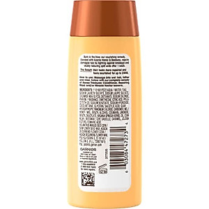 Garnier Whole Blends Honey Treasures Repairing Shampoo, with Sustainably Sourced Honey, For Dry, Damaged Hair, Travel Size, 3 Fl Oz, 1 Count (Packaging May Vary)
