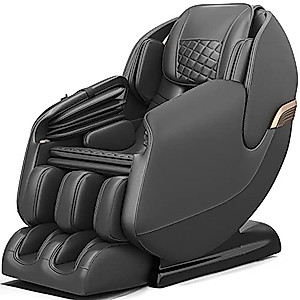 Real Relax Massage Chair, Full Body Zero Gravity SL Track Shiatsu Massage Recliner Chair with Shortcut Key Body Scan Heat Foot Roller, PS3100 Black