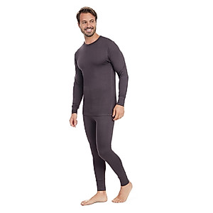 Men's Long Johns Thermal Underwear | Fleece Lined Base Layer Bottoms- 3 Pack