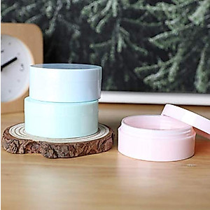 DNHCLL 3PCS 5ml High-grade Empty powder box,Travel Portable Plastic Empty Powder Case Make-up Loose Powder Puff Box Container With Sifter and Lids(Pink,Blue and Green)