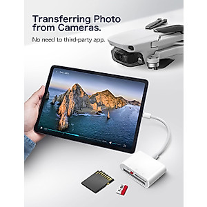 USB C SD Card Reader for iPhone 15/iPad/Mac, ChiaoPio USB C to SD CF, Type C Memory Card Adapter with Compact Flash/CF/SD/MicroSD Slots Compatible with iPad Macbook Pro/Air/Mini Mac Laptop
