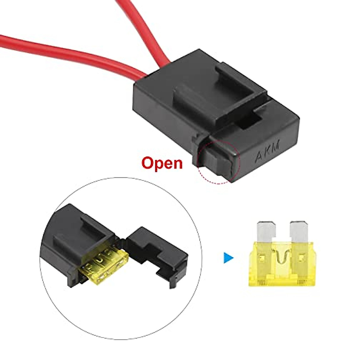 Aynaxcol Dual Electric Cooling Fan Wire Harness Kit Electric Fan Relay Kit Radiator 185 On 165 Off Thermostat 50 AMP Relay New