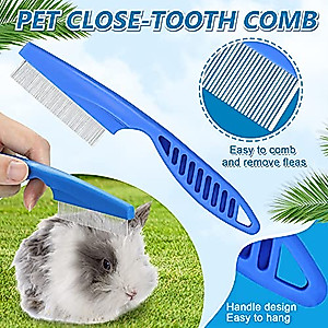 4 Pieces Bunny Grooming Kit with Bunny Grooming Brush Comb Pet Hair Remover Nail Clipper File Pet Shampoo Bath Brush with Adjustable Handle Pet Bath Grooming Set for Bunny Hamster Bunny Guinea Pig