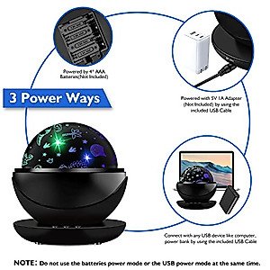 VSATEN Night Light for Kids, Dinosaur Night Light Projector, 3 in 1 360° Rotating Dino Projector Lamp with Planets & Animal Theme for Kids Bedroom Decor, Dinosaur Toys Gifts for 3-10 Year Old Boys