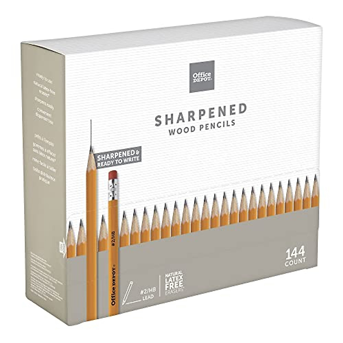 Office Depot® Brand Gravity Feed Woodcase Pre-Sharpened Pencils, 2.2 mm, HB Hardness, Yellow, Box Of 144 Pencils