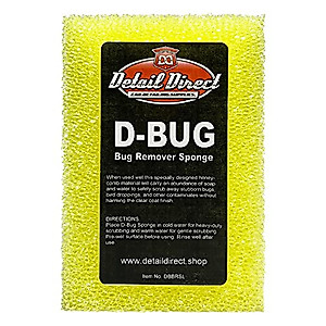 DETAIL DIRECT D-Bug Scrubber Sponge for Car Detailing, Yellow