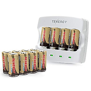 Tenergy 12 Pack Rechargeable Batteries and Charger Compatible with Arlo Wireless Cameras Certified Works with Arlo