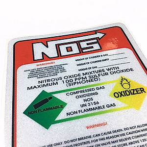 Car Sticker Motorcycle Oil Tank Decals Vinyl Reflective for NOS Tuning Racing Nitrous Oxide Racing 12x9.6cm
