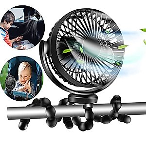 WeFrady Baby Car Seat Fans for Baby Rear Facing, Backseat Fan for Baby Car Seat Stroller Walking Traveling Outside-5200mAh Battery Operated