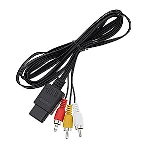 1Pcs AV Composite Video Cable Cord Replacement Compatible with Nintendo 64 N64/ Gamecube/SNES AV Cable Replacement Wire Cords