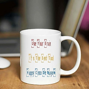 Humorous Brain Quote Gift for Men, Ideal for Graduation Day - Birthday Present on Grey Multicolor Unisex Sweat & 11 Oz White Ceramic Coffee Mug